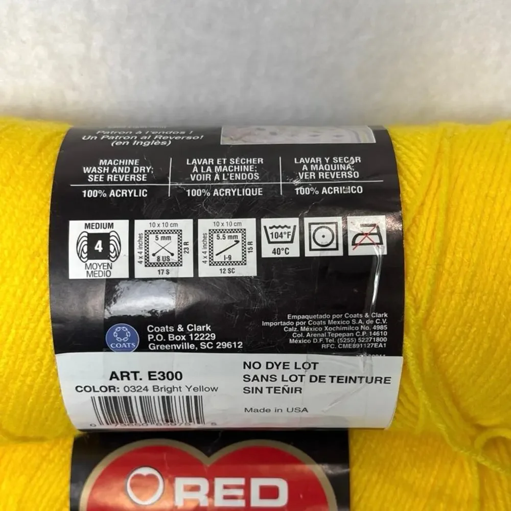 Red Heart | Art | Red Heart Super Saver 7oz Yarn 3skeins Color 324 ...